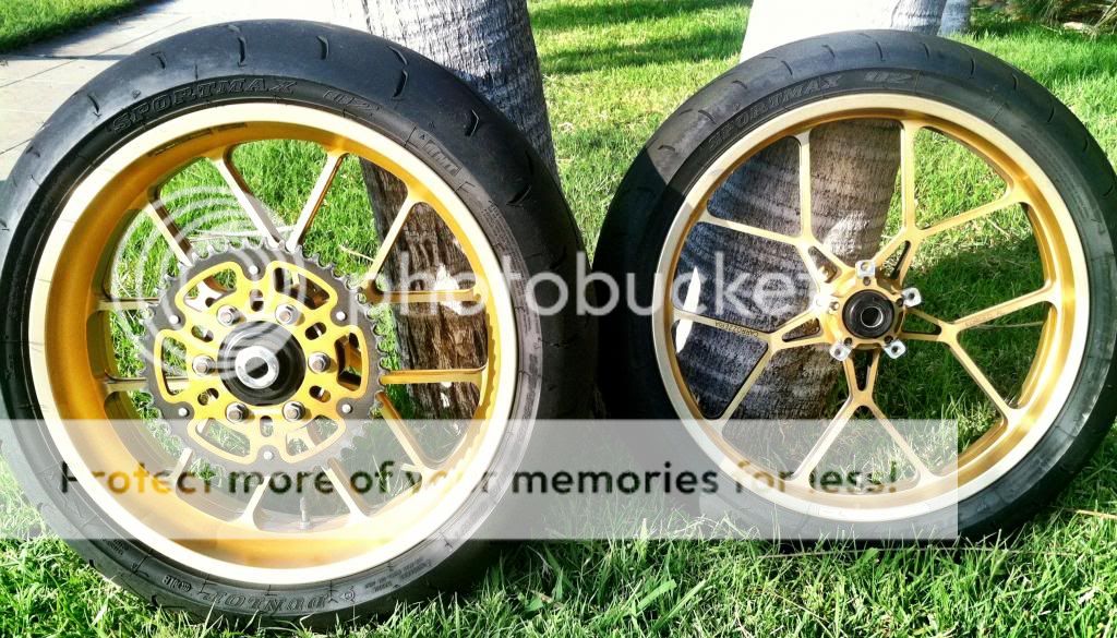 FS: Carrozzeria Forged alum wheels (gold) | Triumph 675 Forums